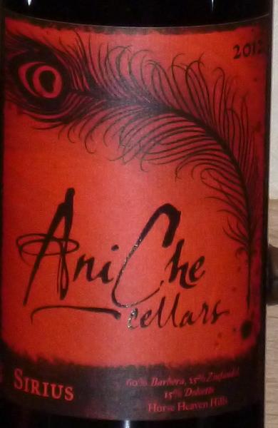 2012 AniChe Cellars Sirius, USA, Washington, Columbia Valley, Horse ...