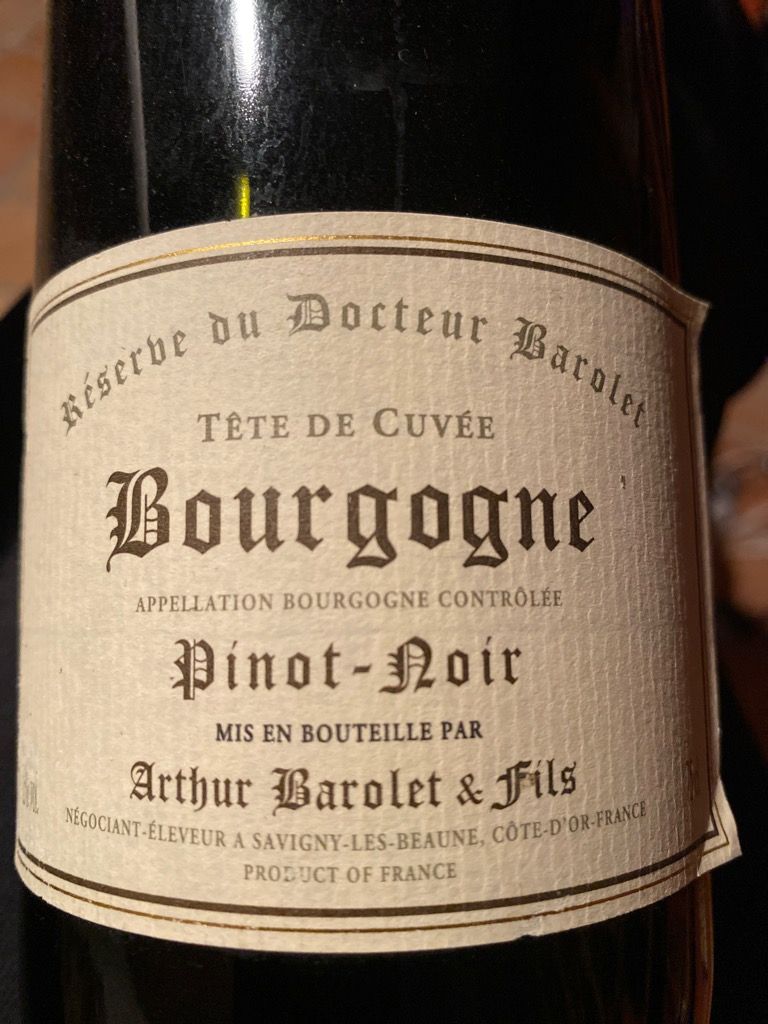 1998 Arthur Barolet et Fils Bourgogne Tête de Cuvée Réserve du Docteur ...
