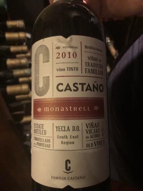 2010 Bodegas Castaño Monastrell Yecla La Casona de Castano Old Vines ...
