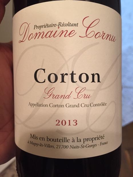 2013 Domaine Cornu Corton, France, Burgundy, Côte de Beaune, Corton ...