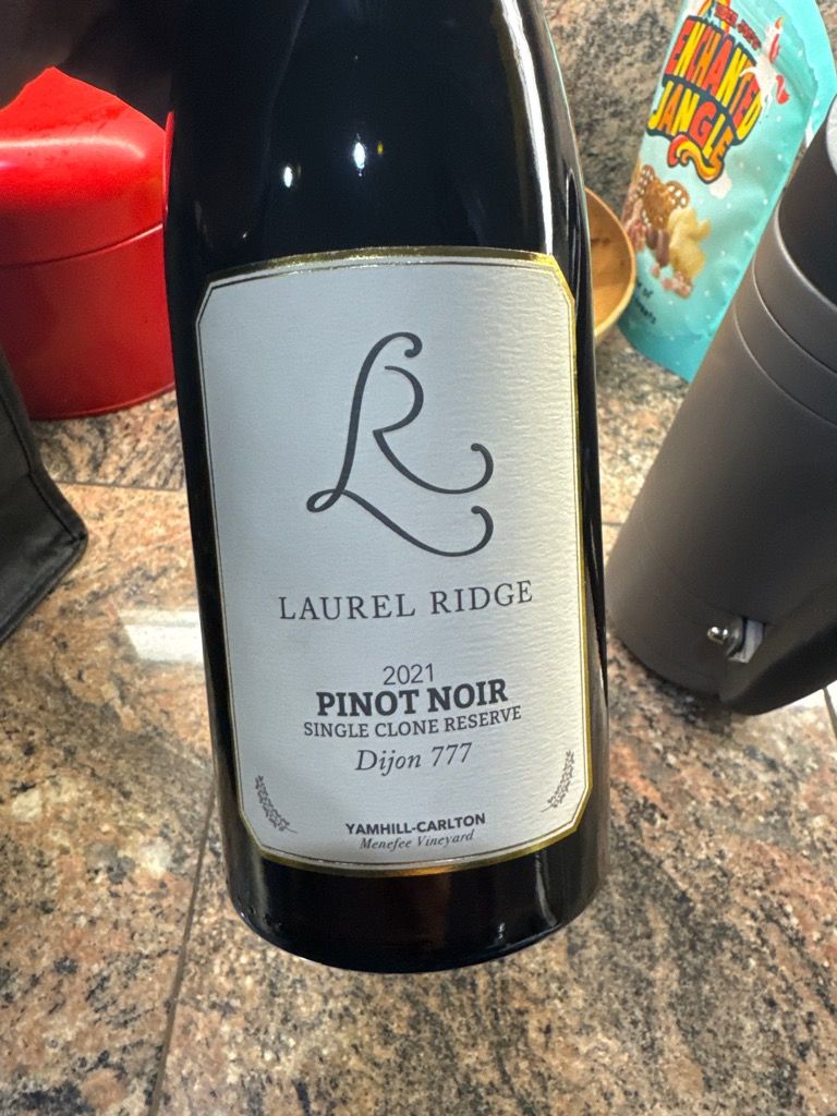2021 Laurel Ridge Pinot Noir Limited Reserve Menefee Vineyards, USA ...