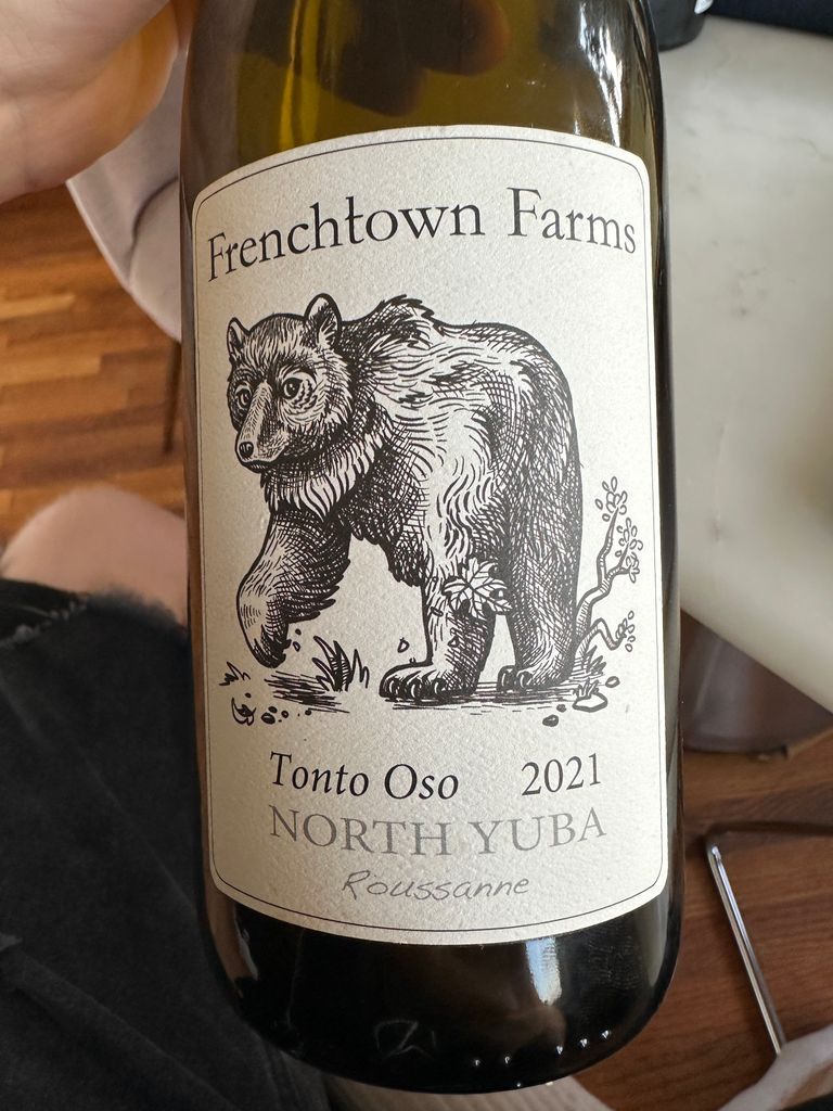 2021 Frenchtown Farms Roussanne Tonto Oso, USA, California, Sierra ...