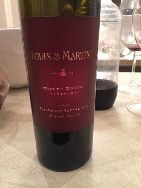 2008 Louis M. Martini Cabernet Sauvignon Vineyard Selection Monte Rosso ...