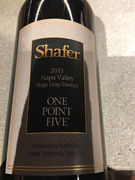 2015 Shafer Cabernet Sauvignon One Point Five, USA, California, Napa ...