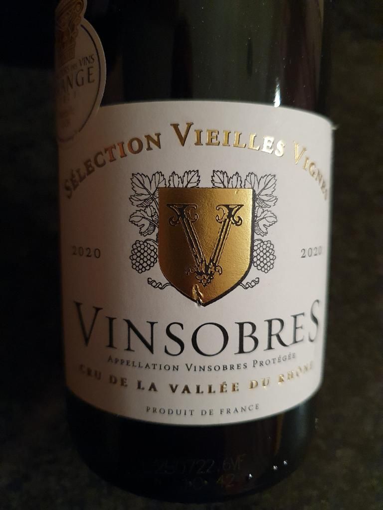 2020 La Vinsobraise Vinsobres Sélection Vieilles Vignes, France, Rhône ...