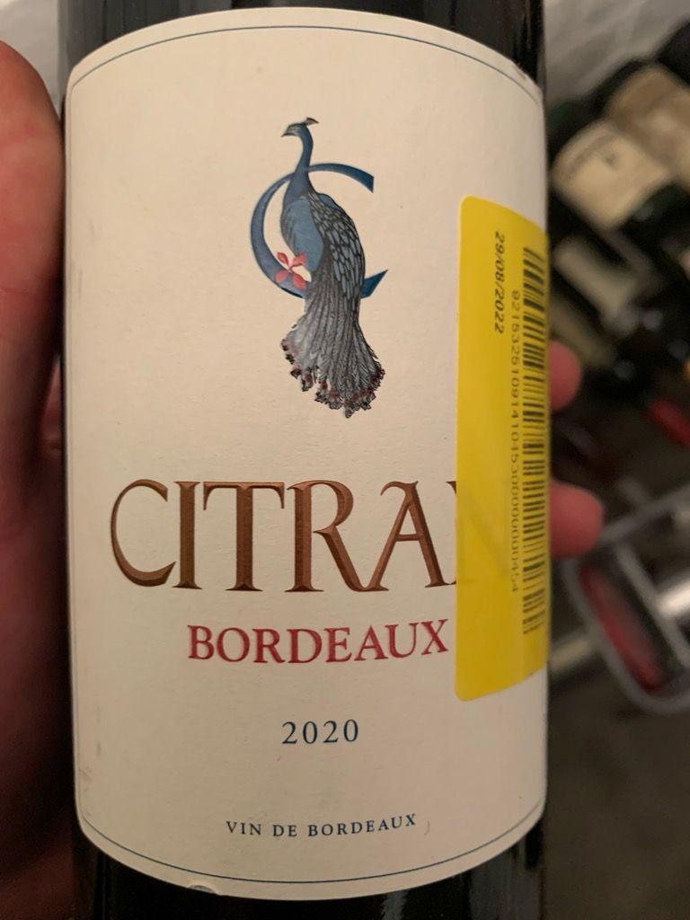 2020 Le Bordeaux de Citran, France, Bordeaux - CellarTracker