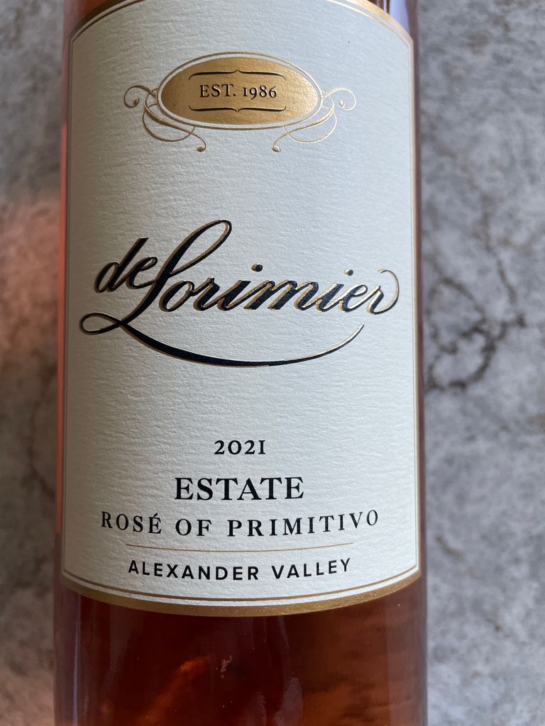 2021 deLorimier Primitivo Rosé of Primitivo, USA, California, Sonoma ...