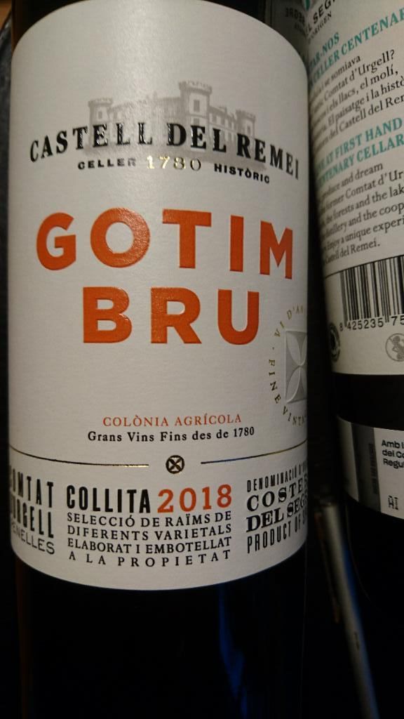 2018 Castell del Remei Costers del Segre Gotim Bru Blanc, Spain ...