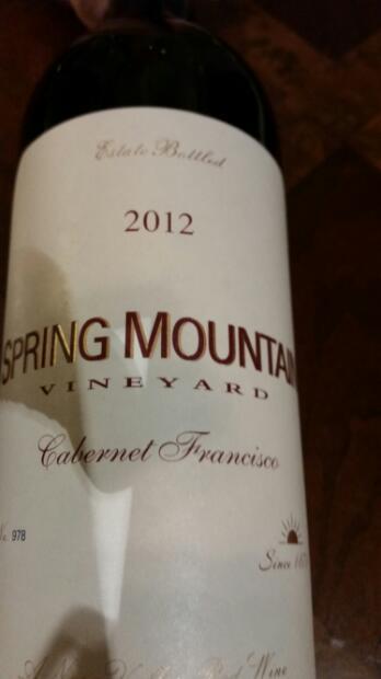2016 Spring Mountain Vineyard Cabernet Francisco, USA, California, Napa ...
