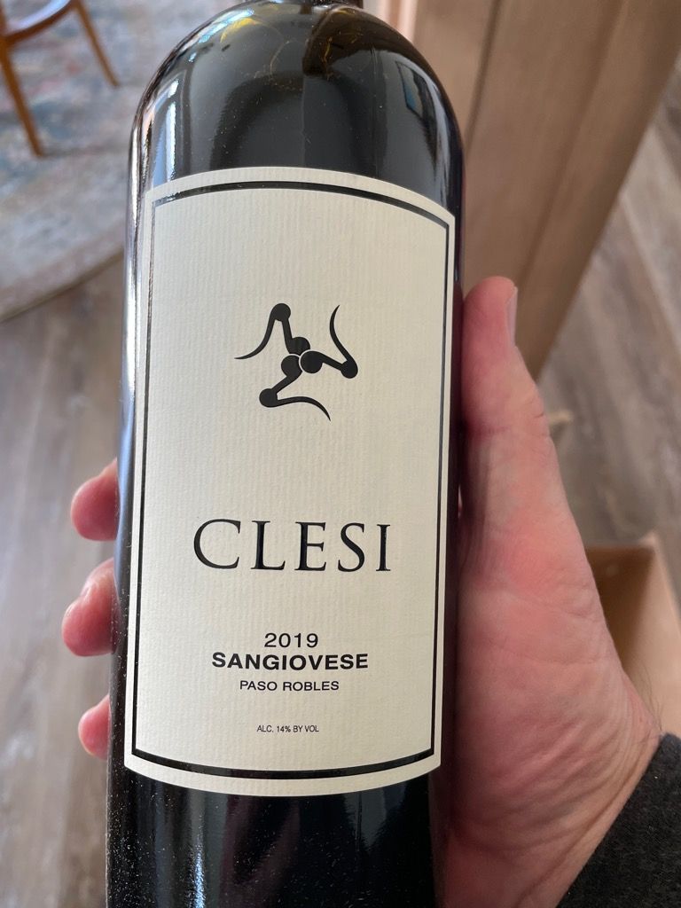 2019 Clesi Sangiovese, USA, California, Central Coast, Paso Robles ...