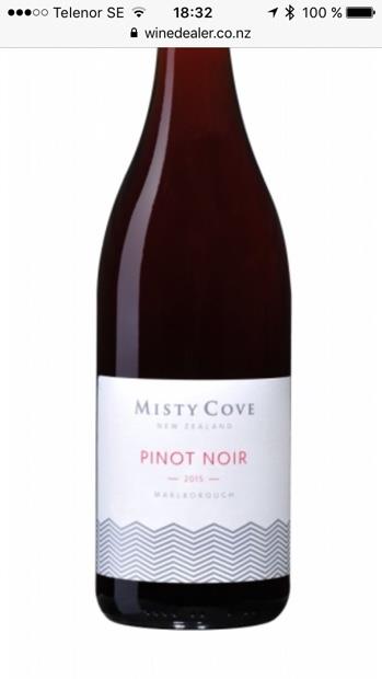 2014 Misty Cove Pinot Noir, New Zealand, South Island, Marlborough ...