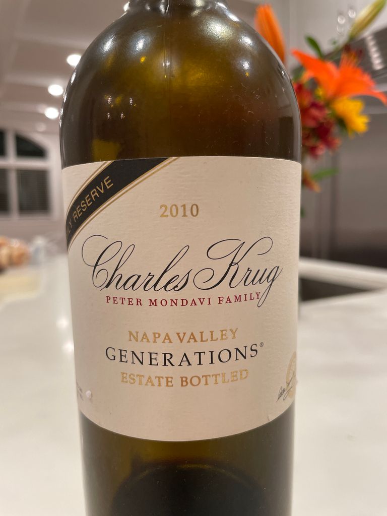 2010 Charles Krug Winery (Peter Mondavi Family) Family Reserve ...