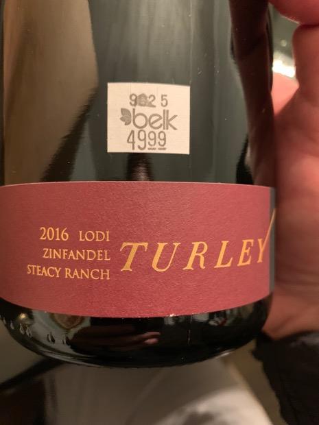 2016 Turley Zinfandel Steacy Ranch, USA, California, Central Valley ...