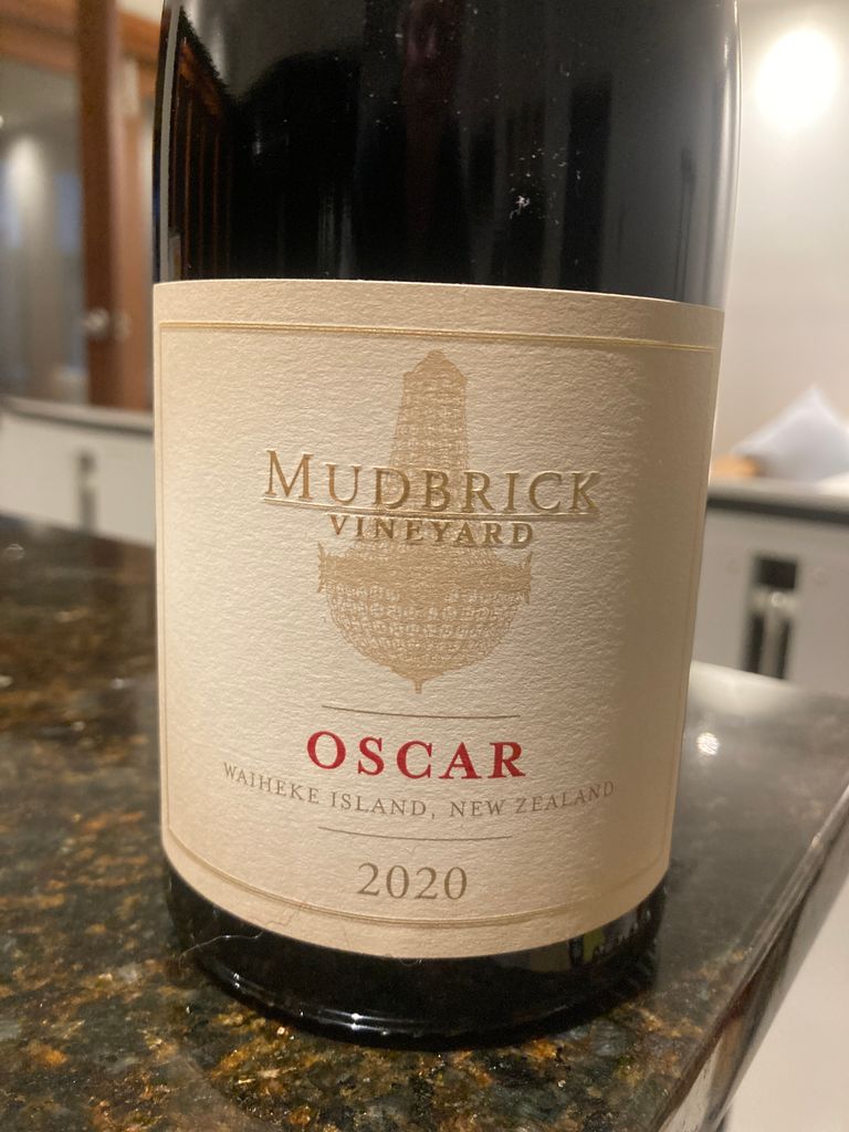 2021 Mudbrick Syrah Oscar, New Zealand, North Island, Auckland, Waiheke Island - CellarTracker