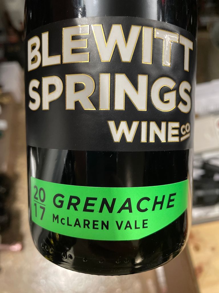 2019 Blewitt Springs Grenache, Australia, South Australia, Fleurieu ...