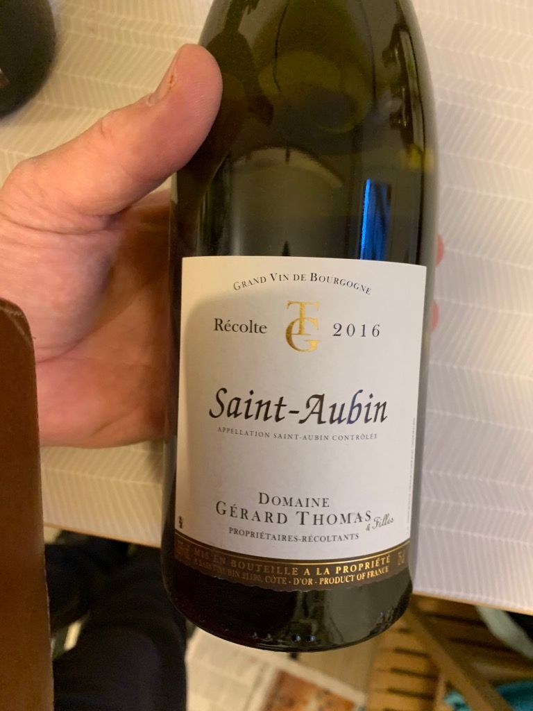 2015 Gerard Thomas Saint-Aubin Blanc, France, Burgundy, Côte de Beaune ...