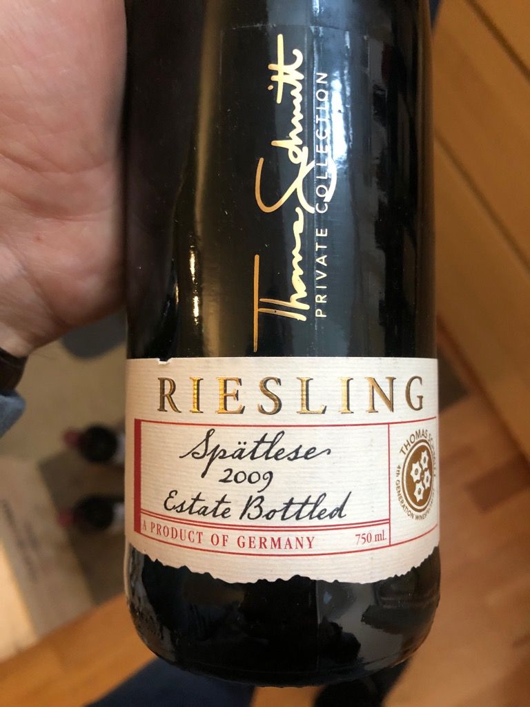 2009 Thomas Schmitt Riesling Private Selection Spätlese, Germany, Mosel ...