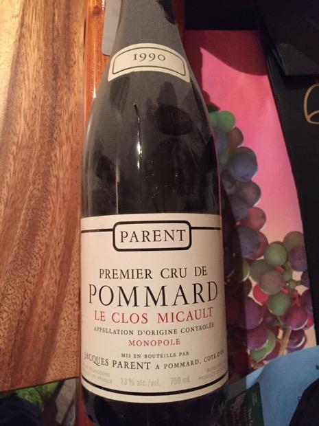 1987 Jacques Parent Pommard 1er Cru Clos Micault, France, Burgundy ...