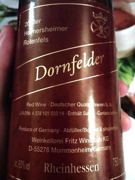2015 P.J. Valckenberg Dornfelder QbA, Germany, Rheinhessen - CellarTracker