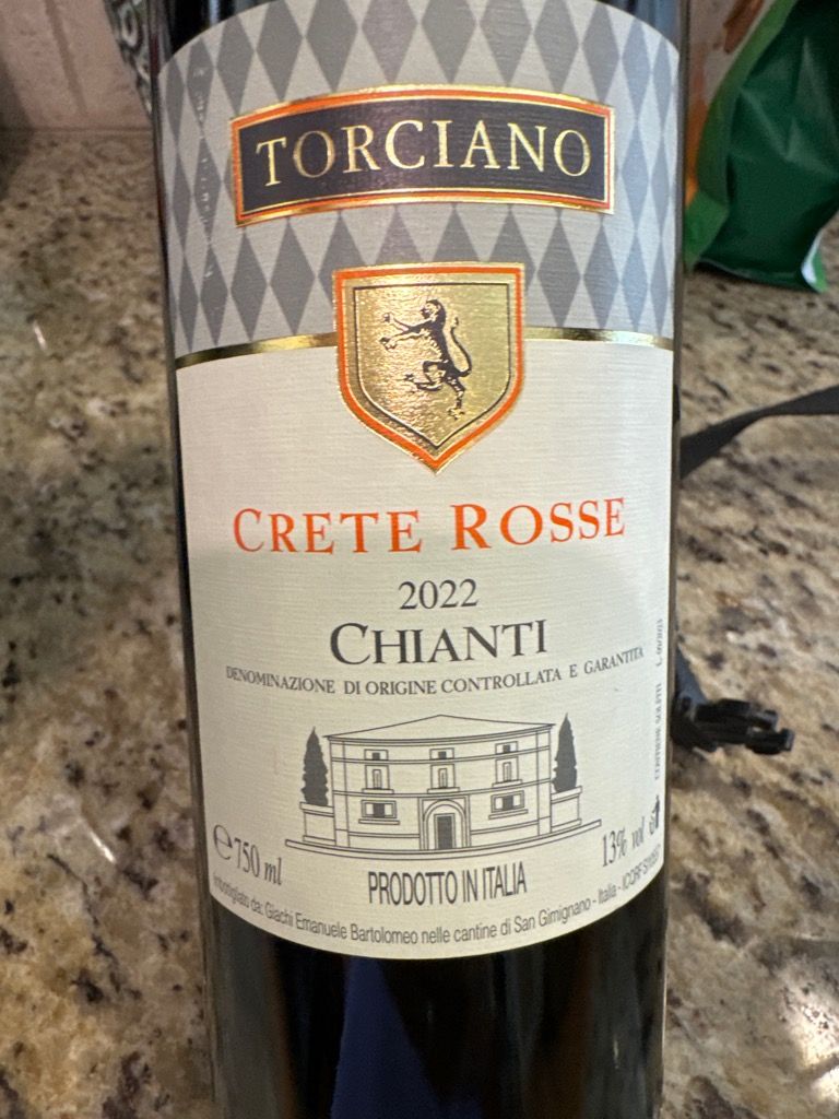 2022 Torciano Chianti Crete Rosse, Italy, Tuscany, Chianti - CellarTracker