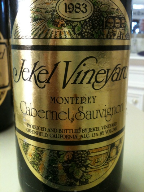 1996 Jekel Vineyards Cabernet Sauvignon, USA, California, Central Coast ...