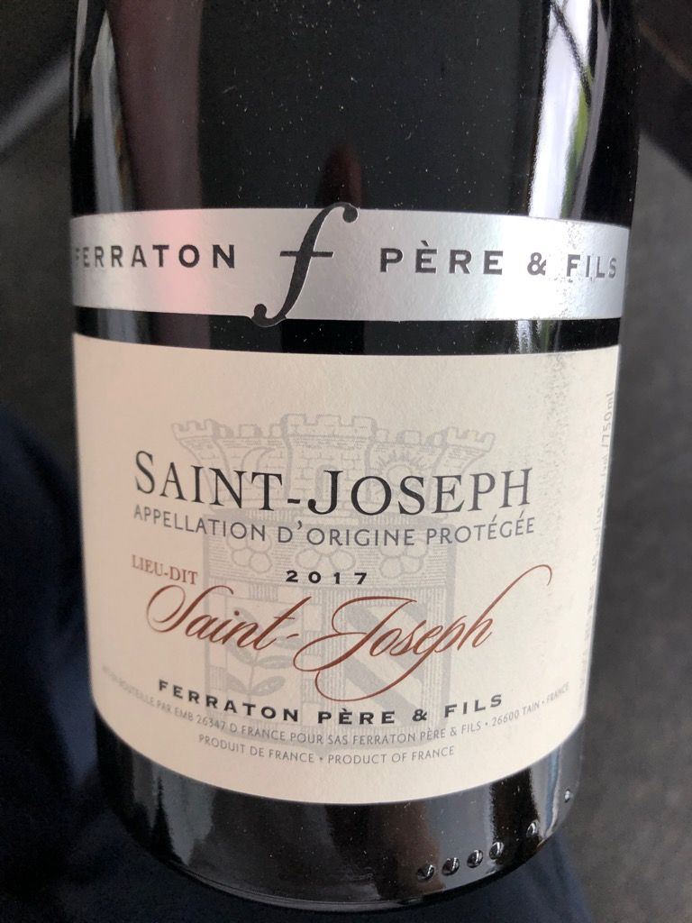 2017 Ferraton Père & Fils St. Joseph Lieu-Dit, France, Rhône, Northern ...