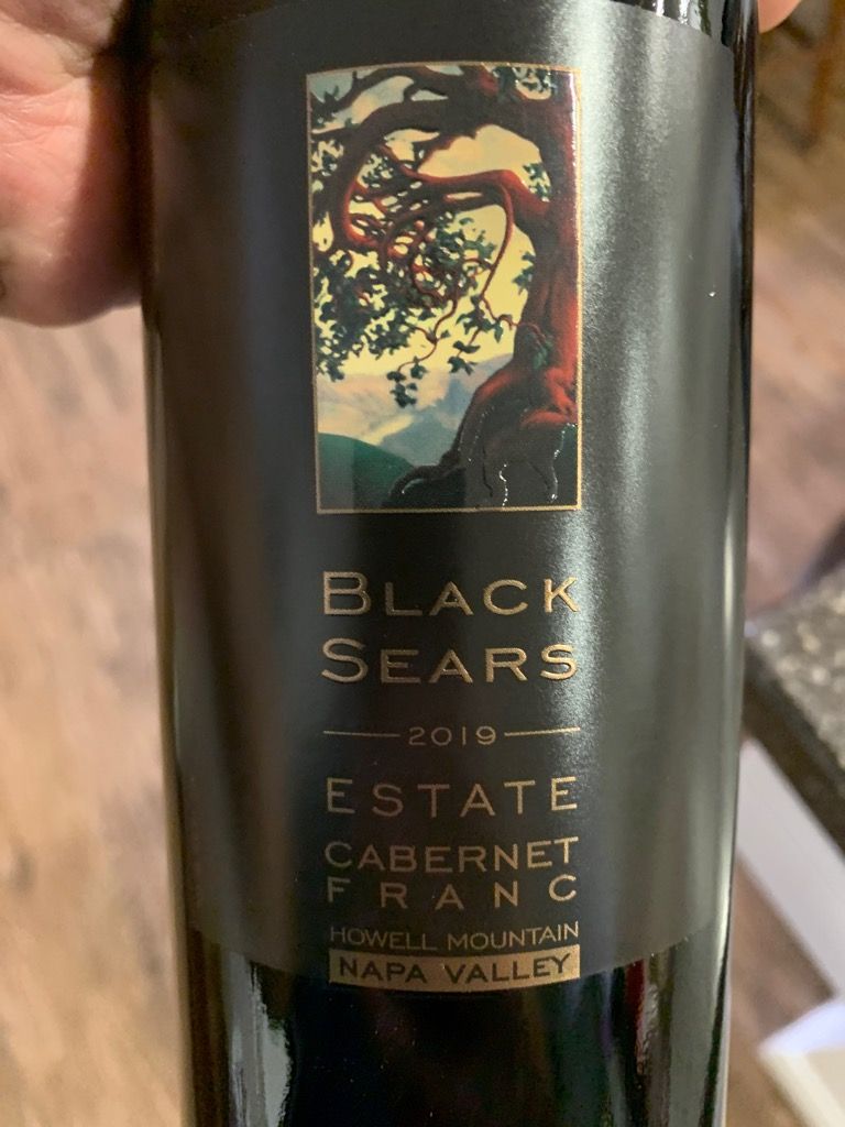 2019 Black Sears Cabernet Franc Estate, USA, California, Napa Valley ...