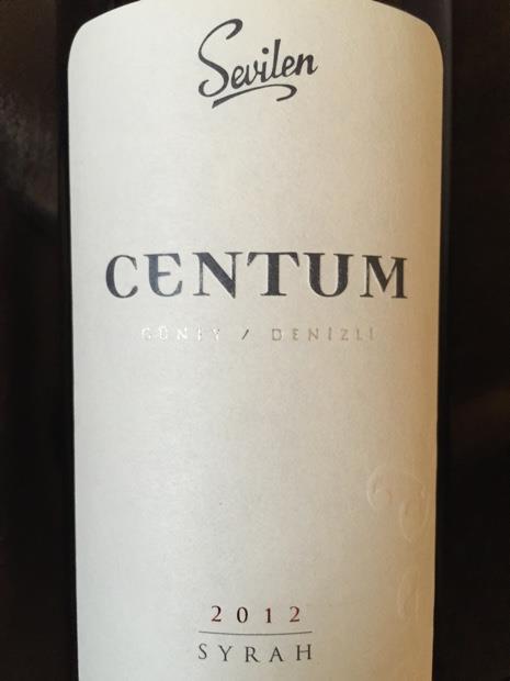 2012 Sevilen Syrah Centum, Turkey, Western Anatolia, Güney - CellarTracker