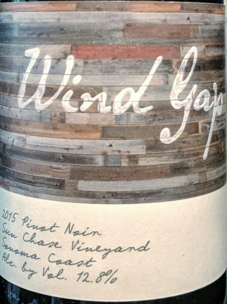 2015 Wind Gap Wines Pinot Noir Sun Chase Vineyard, USA, California ...