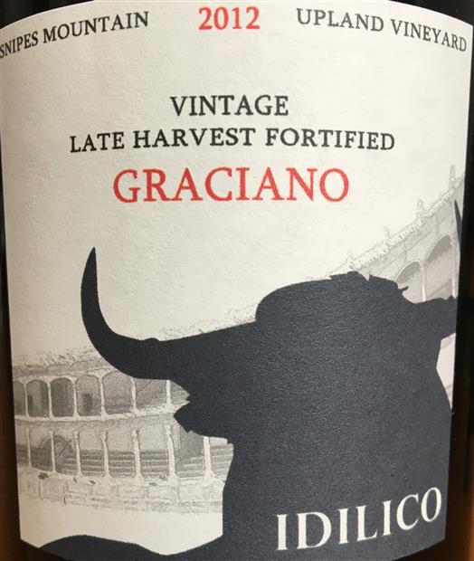 2012 Idilico Graciano Late Harvest Upland Vineyard, USA, Washington ...