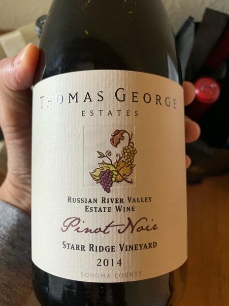 2016 Thomas George Estates Pinot Noir Starr Ridge Vineyard, USA ...