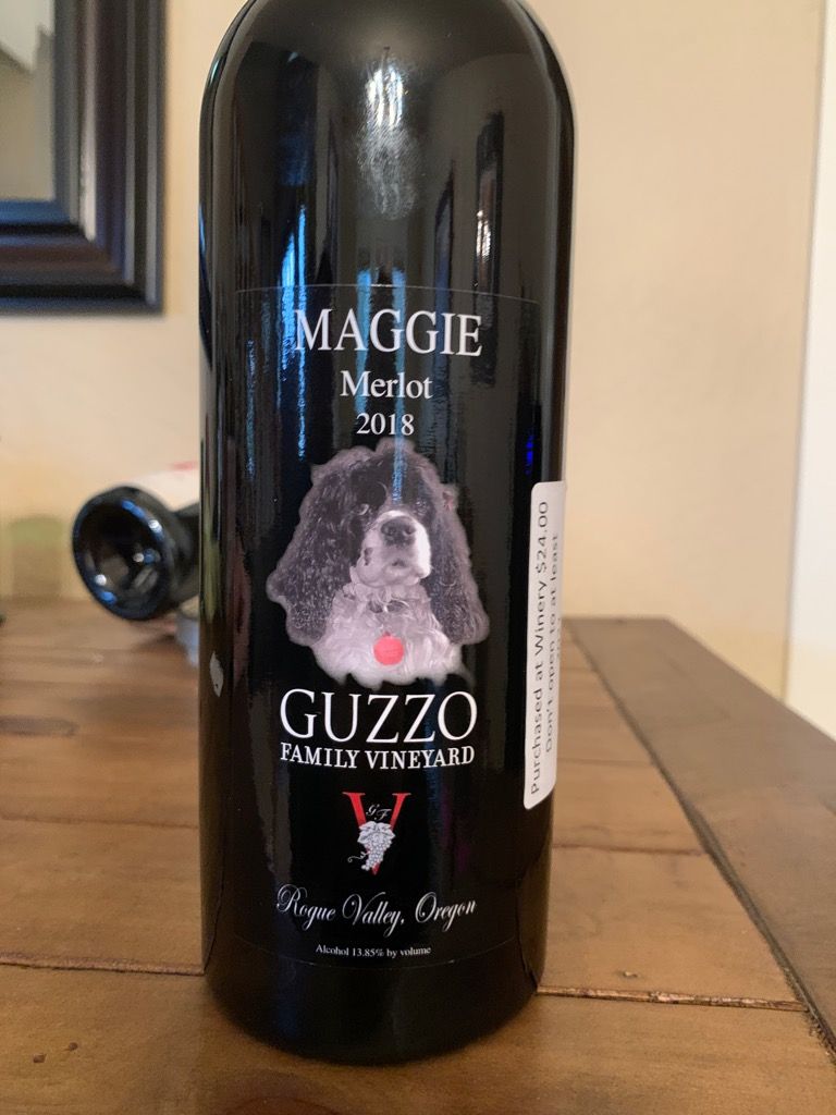 2020 Guzzo Family Vineyard Maggie Merlot, USA, Oregon, Southern Oregon ...