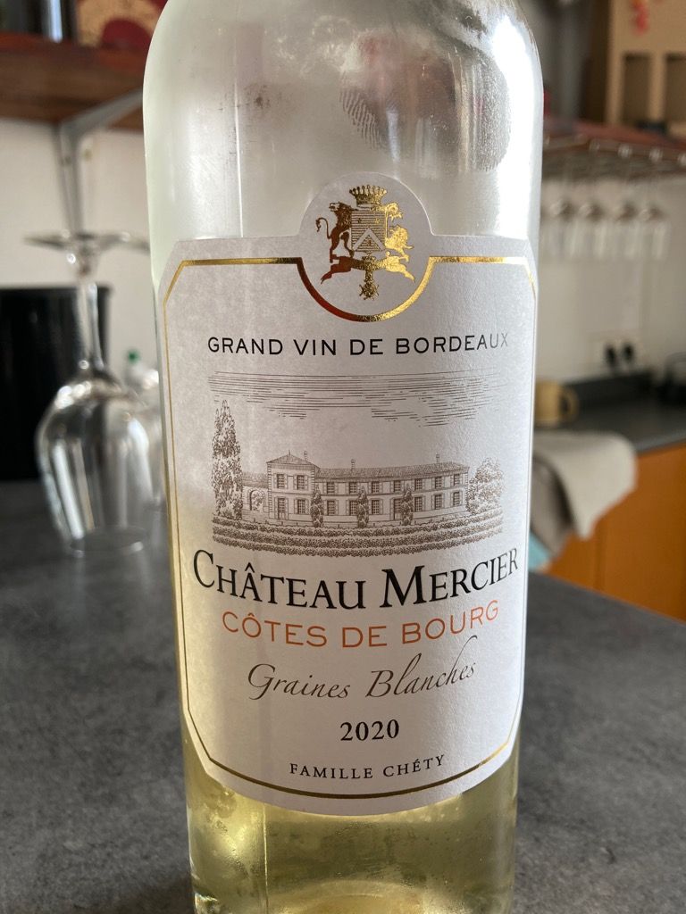2020 Château Mercier Blanc, France, Bordeaux, Côtes de Bourg ...