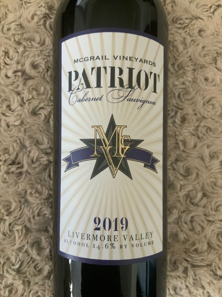 2019 McGrail Vineyards Cabernet Sauvignon Patriot, USA, California, San ...
