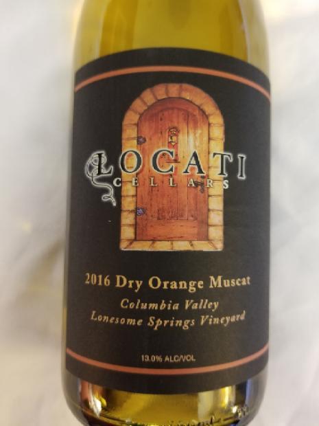 2015 Locati Cellars Muscat Dry Orange Muscat, USA, Washington, Columbia ...