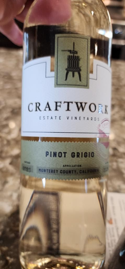 2020 Craftwork Pinot Grigio Estate Grown, USA, California, Central ...