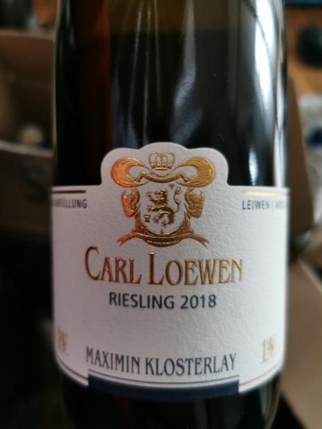 2018 Carl Loewen Detzemer Maximiner Klosterlay Riesling, Germany, Mosel ...