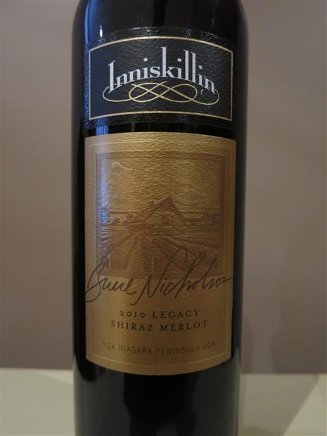 2010 Inniskillin Legacy Shiraz Merlot, Canada, Ontario, Niagara ...