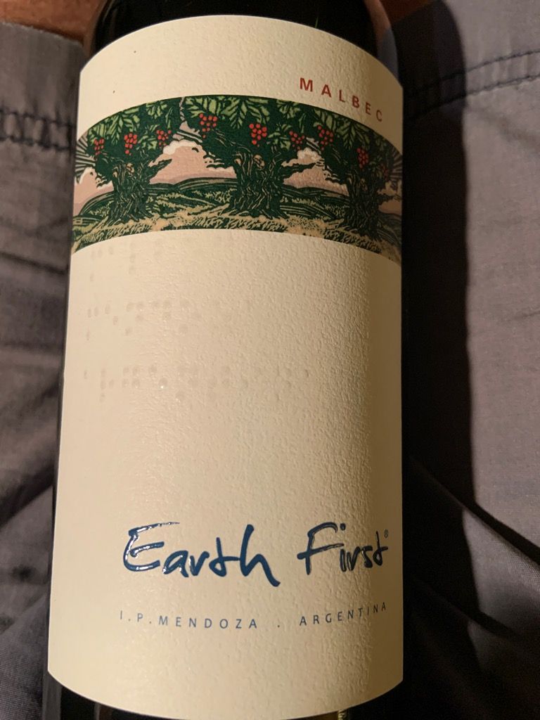 2021 Earth First Malbec, Argentina, Mendoza - CellarTracker