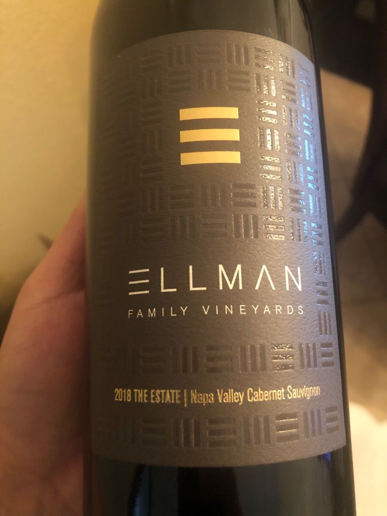 2019 Ellman Family Vineyards Cabernet Sauvignon Estate, USA, California ...
