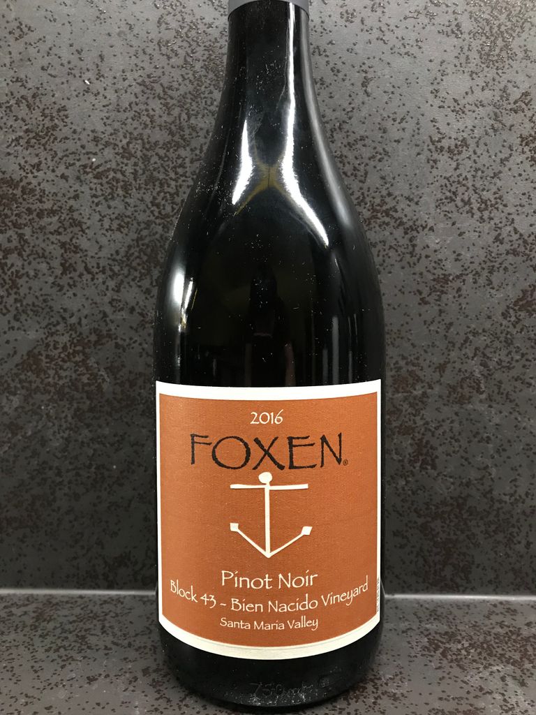2016 Foxen Pinot Noir Block 43 Bien Nacido Vineyard, USA, California ...