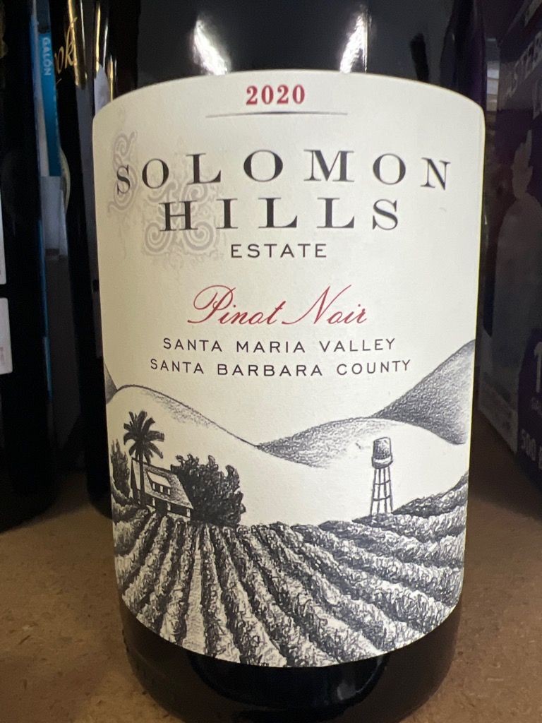 2020 Solomon Hills Estate Pinot Noir, USA, California, Central Coast ...