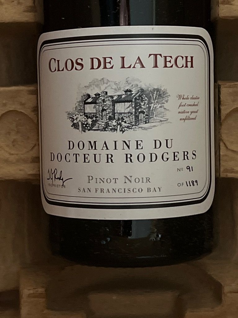 2019 Clos De La Tech Pinot Noir Domaine du Docteur Rodgers, USA, California, Santa Cruz ...