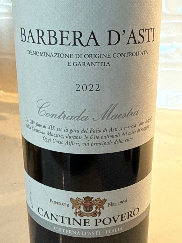 2021 Cantine Povero Barbera d'Asti, Italy, Piedmont, Asti, Barbera d ...