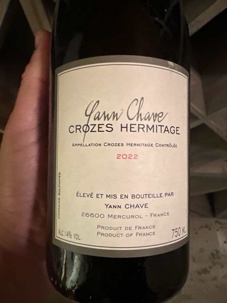 2022 Yann Chave Crozes-Hermitage, France, Rhône, Northern Rhône, Crozes ...