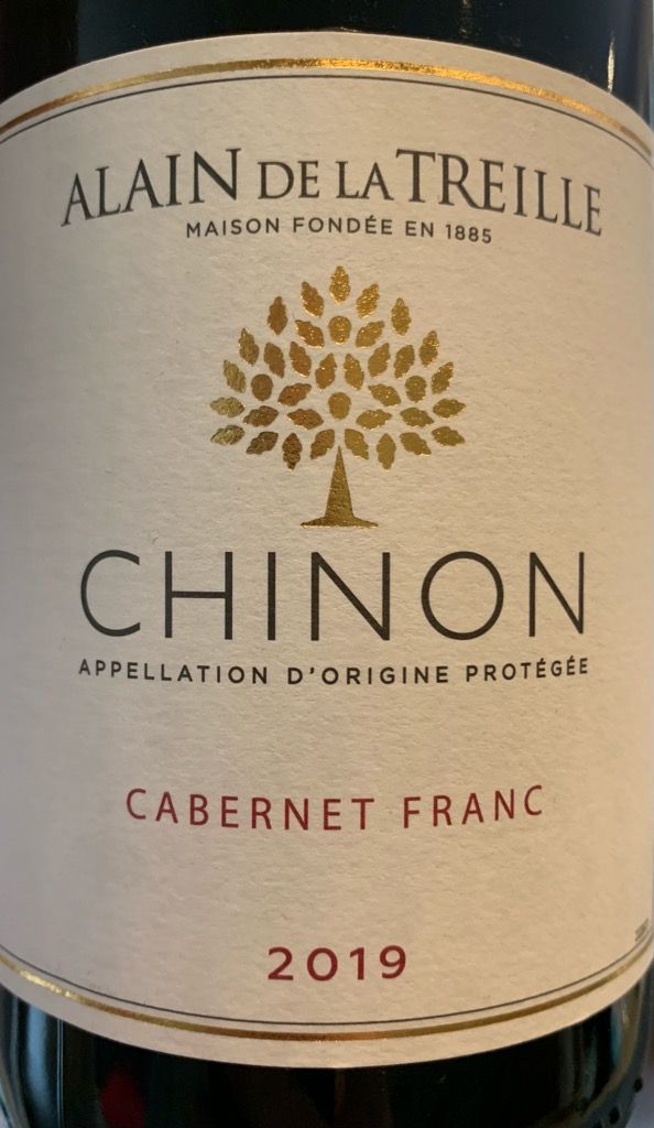 2020 Alain De La Treille Cabernet Franc Chinon, France, Loire Valley ...