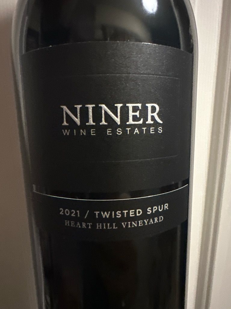 2021 Niner Wine Estates Twisted Spur Heart Hill Vineyard, USA ...