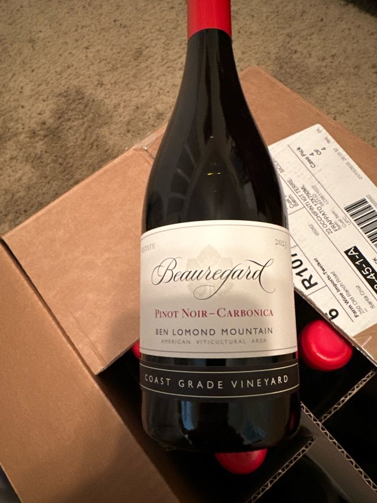2023 Beauregard Vineyards Pinot Noir Coast Grade Vineyard, USA ...