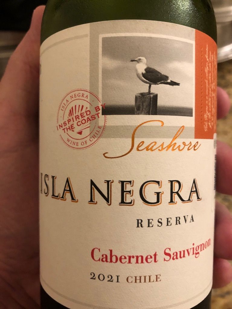 2021 Isla Negra Cabernet Sauvignon Seashore, Chile, Central Valley ...