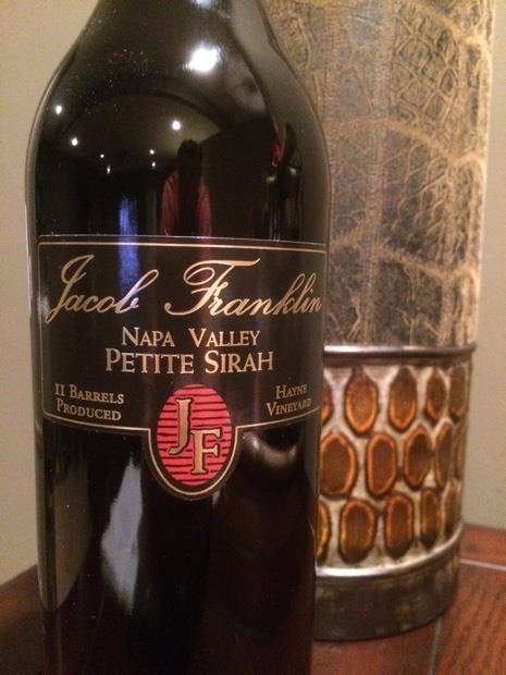 2011 Jacob Franklin Petite Sirah Hayne Vineyard, USA, California, Napa ...